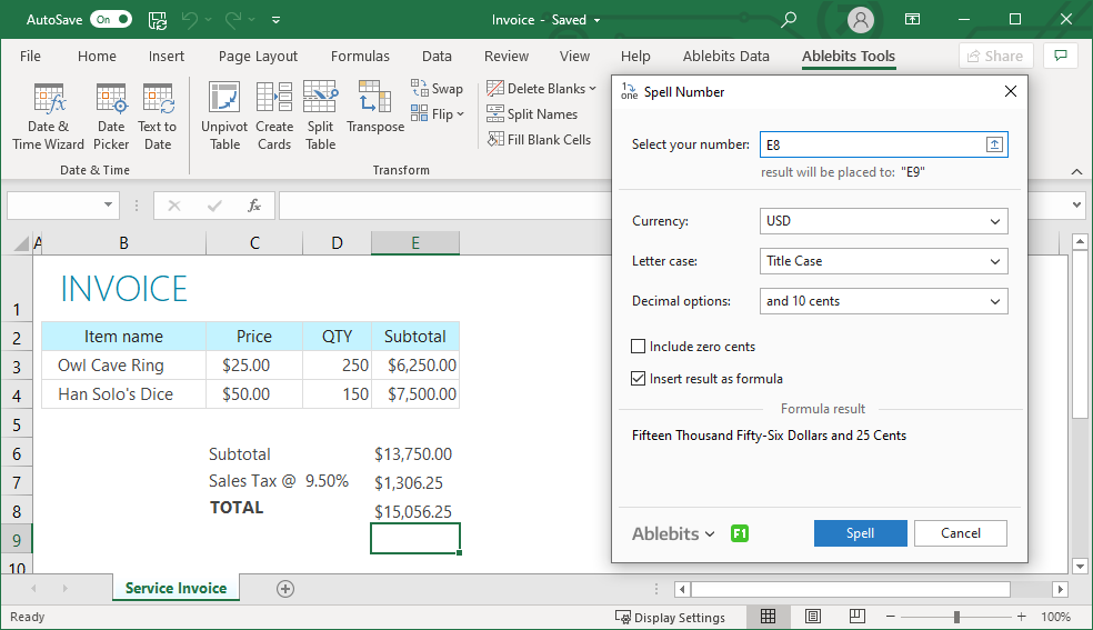 Excel Convert Number To Text With Spell Number Add in Excel Convert Number To Text With Spell Number Add in