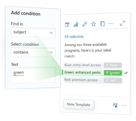 Outlook email templates: shared, personalized, easy customizable